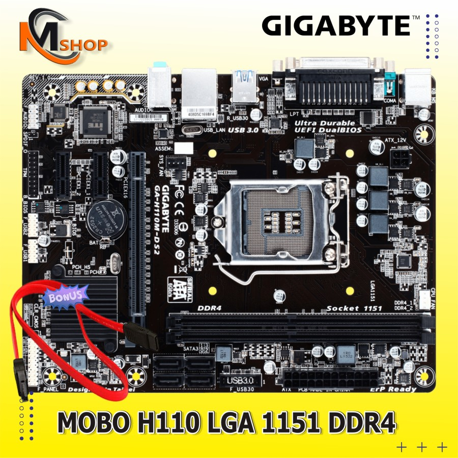 Jual Motherboard Mainboard Intel LGA 1151 H110 DDR4 Gigabyte | Shopee ...