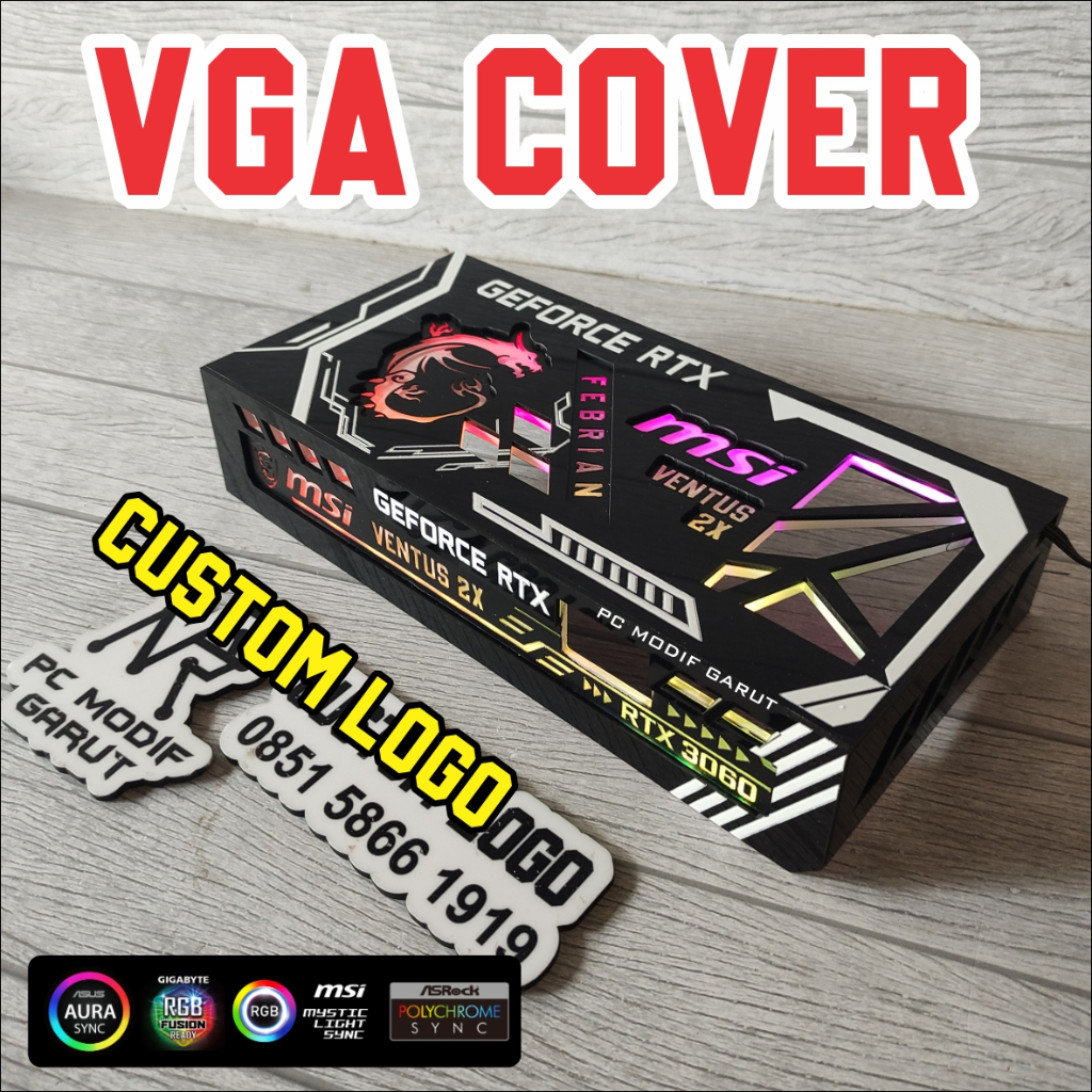 Jual COVER VGA CUSTOM LOGO LED RGB MSI EDITION | Shopee Indonesia