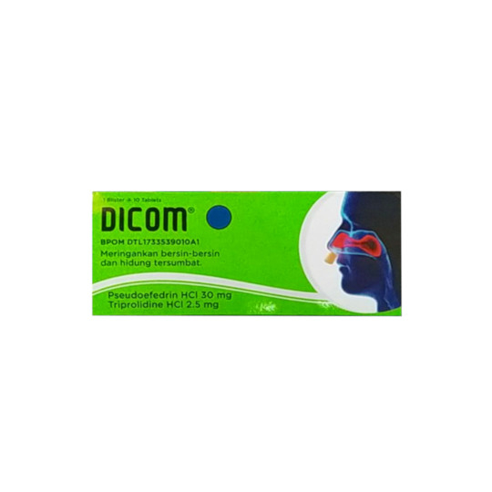 Jual Dicom 10 tablet - Obat Flu, Redakan Hidung Tersumbat & Bersin ...