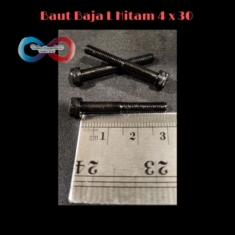 Jual Baut L Baja 4x30 mm / Baut L Hitam | Shopee Indonesia