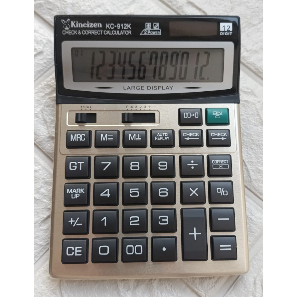 Jual Kalkulator 912K - 12 Digit - Check and Correct - Layar Besar ...