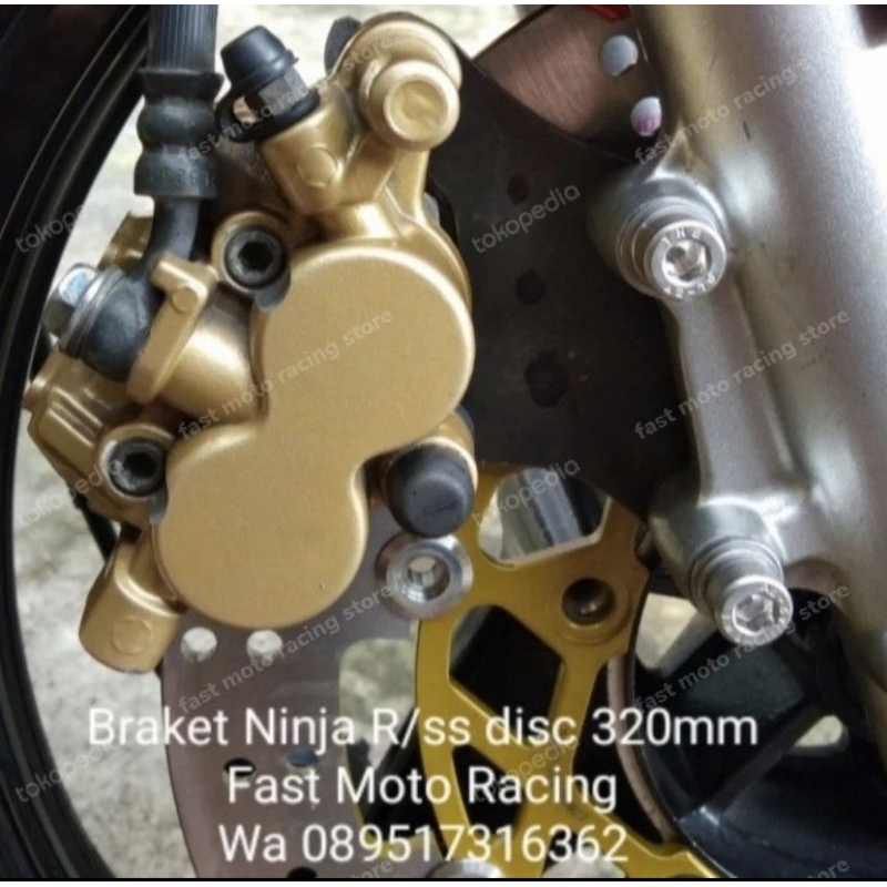 Jual braket disc ninja R, ninja ss untuk disc diameter 320 mm. dijamin ...