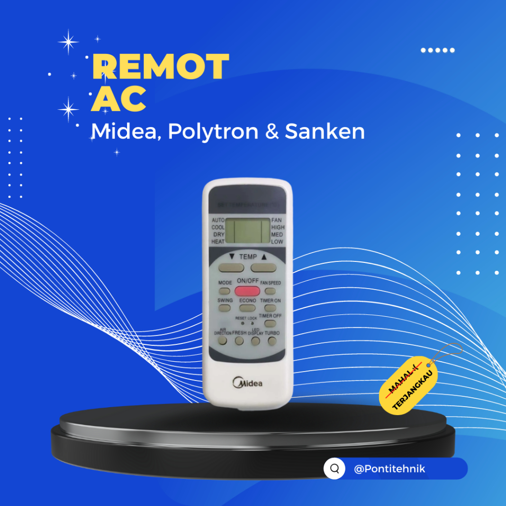 Jual Remote AC Midea ( Bisa untuk Midea, Polytron dan Sanken) | Shopee ...