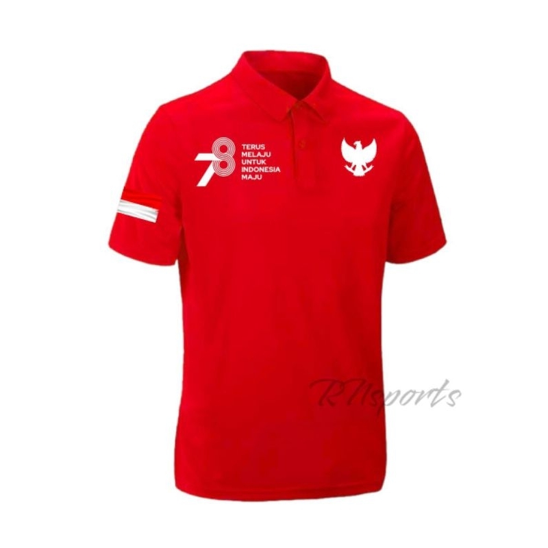 Jual KAOS POLO DISTRO HUT RI KE 78 TAHUN TERUS MELAJU UNTUK INDONESIA MAJU | Shopee Indonesia