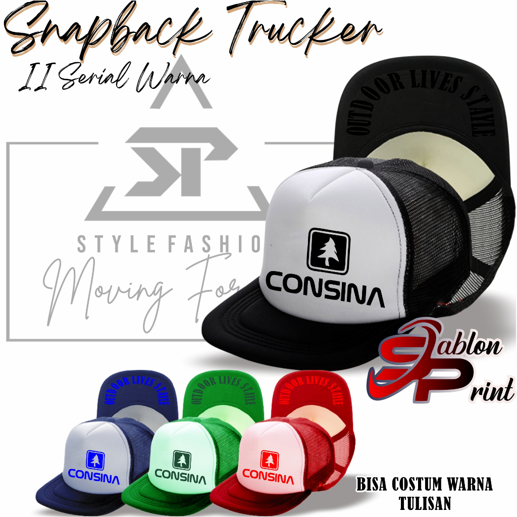 Jual Topi snapback truker consina/topi adventure/topi jelajah premium ...