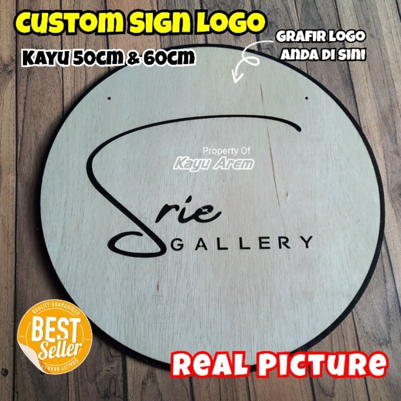 Jual Custom Sign Kayu Logo Tulisan Cafe Resto 50cm dan 60cm | Papan ...