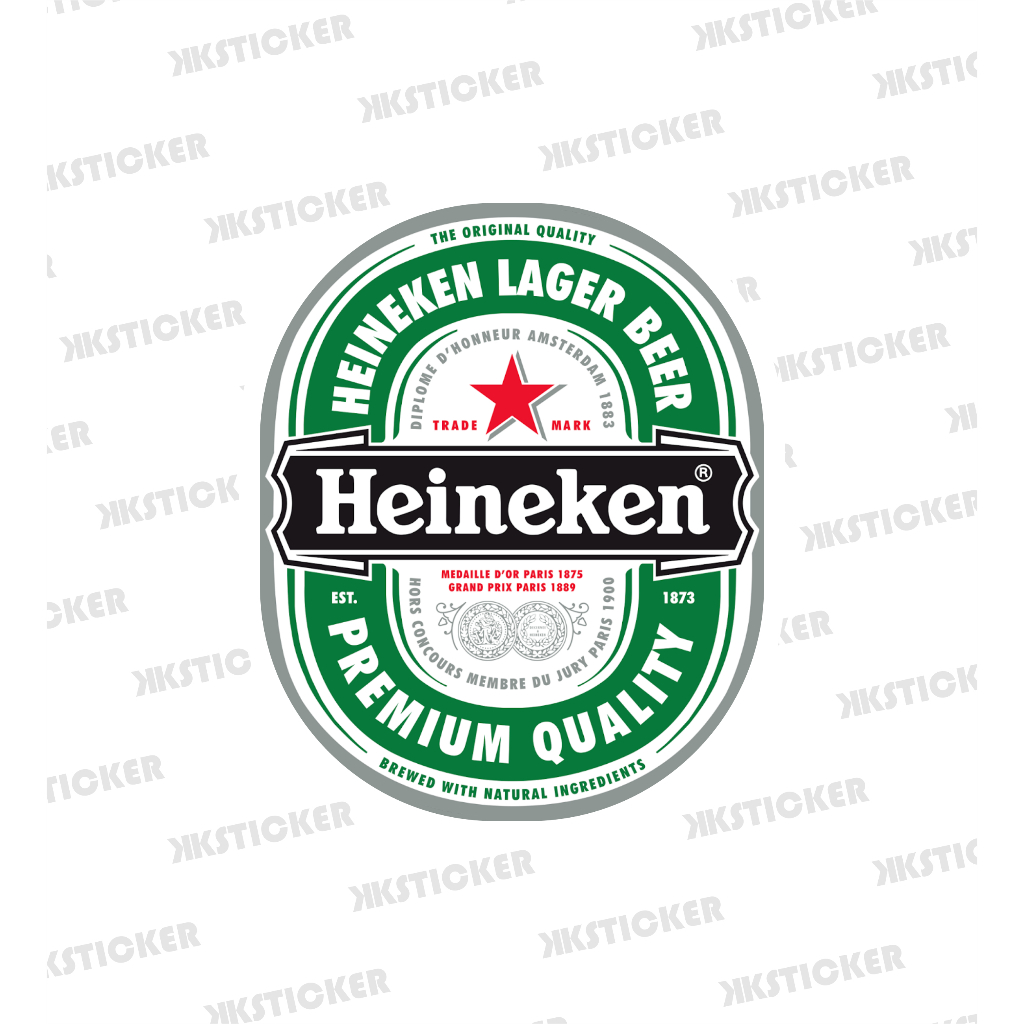 Jual Sticker Heineken | Stiker Vinyl Anti air + Laminasi | Shopee Indonesia