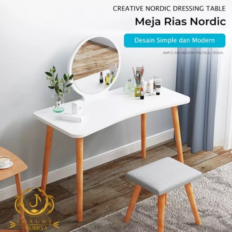 Jual meja rias minimalis / meja rias / meja make up / meja rias kayu ...