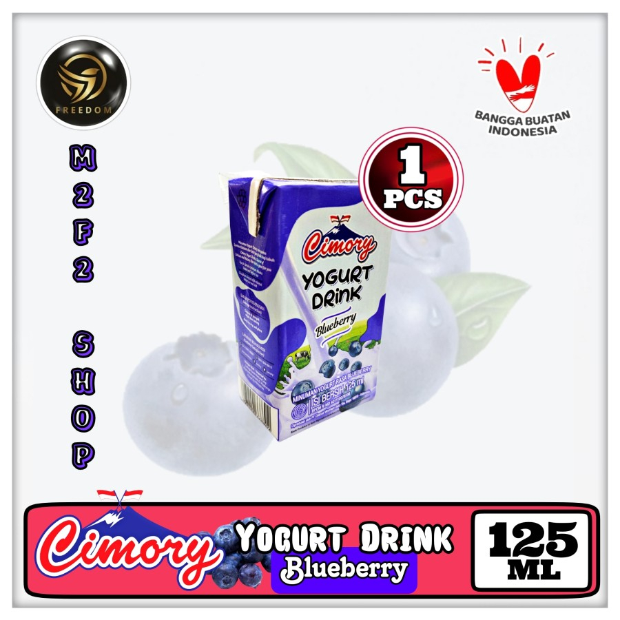 Jual Yogurt Cimory Drink Kotak UHT Blueberry | Blueberi - 125 ml (Kemasan Satuan) | Shopee Indonesia