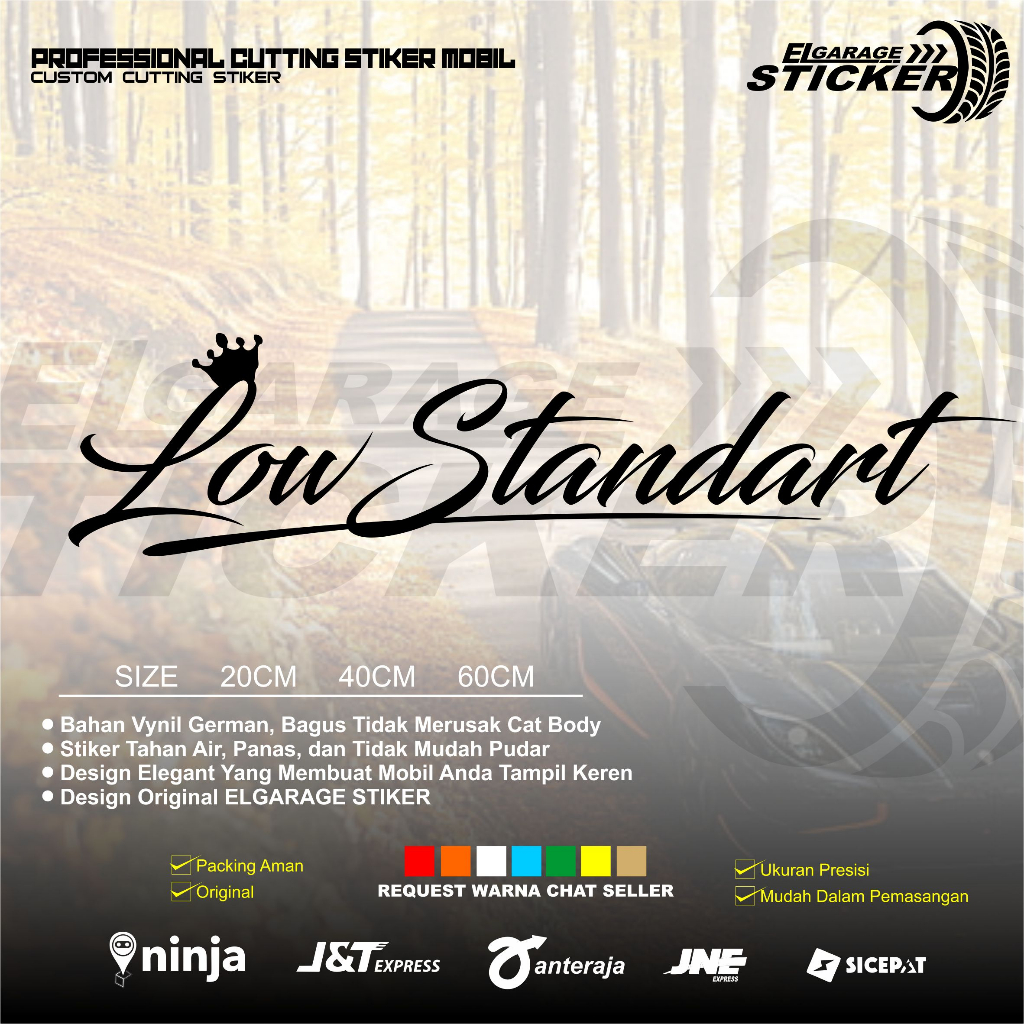 Jual Stiker sticker kaca mobil low standart stiker cutting low standart ...