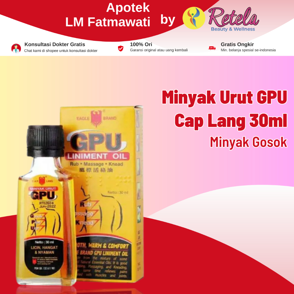 Jual MINYAK URUT GPU CAP LANG 30ML | Shopee Indonesia