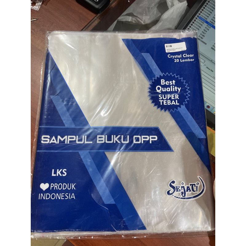 Jual 1 Pak Sampul Buku Plastik Jenis Lem Slip Ukuran Quarto Boxy Lks