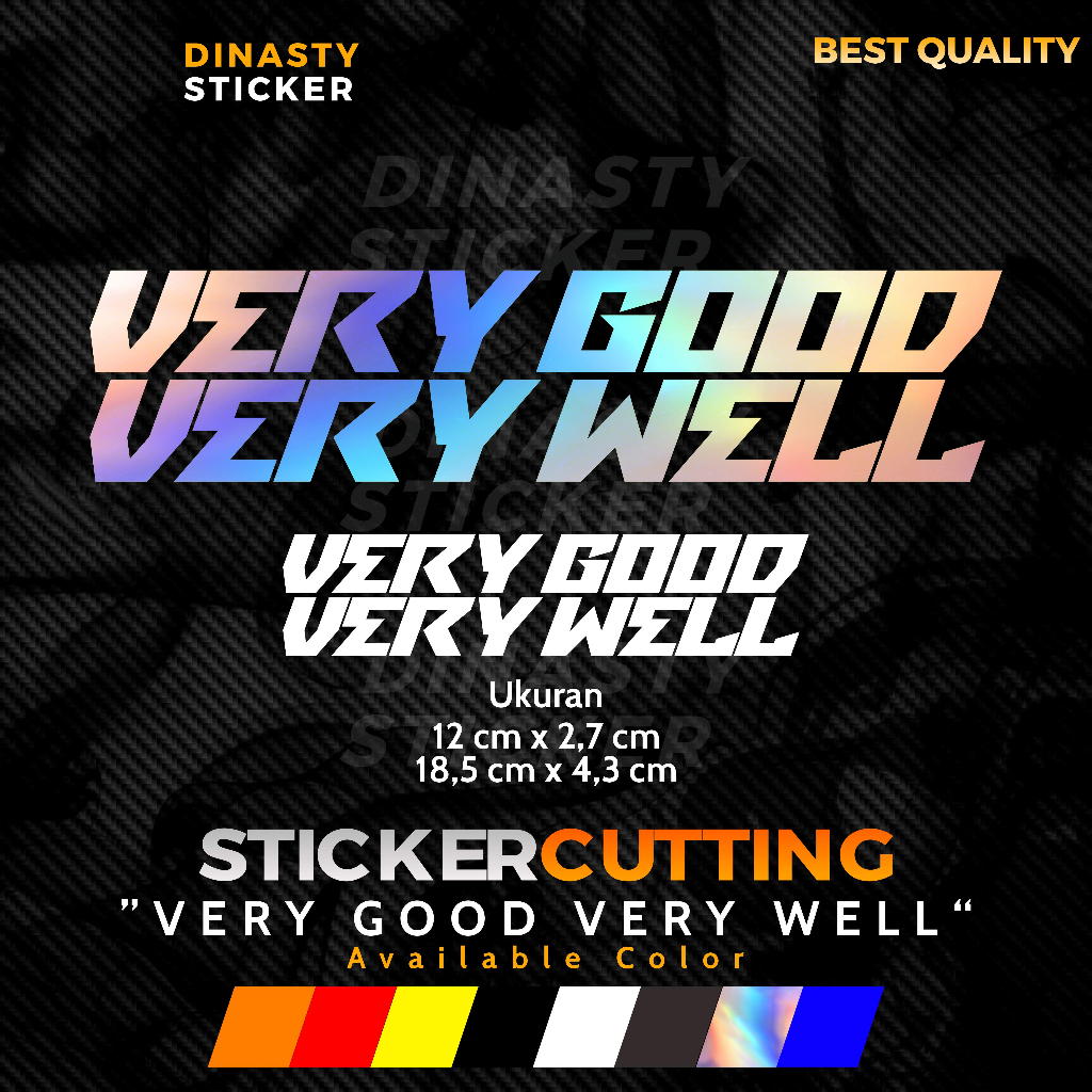 Jual STICKER STIKER CUTTING VERY GOOD VERY WELL VIRAL FYP | Shopee ...