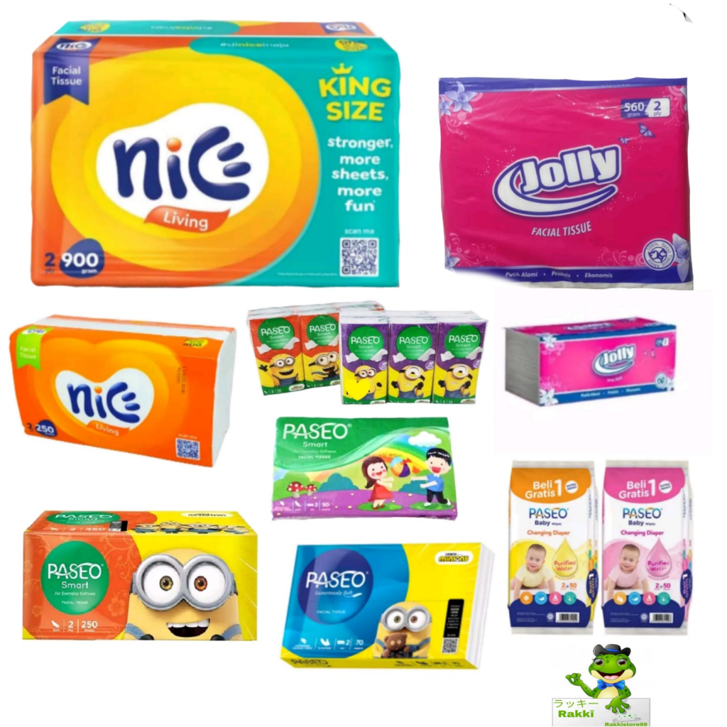 Jual ️Rakkistore99 ️ (Paseo, Nice, Jolly) Tissue Wajah 2Ply | Tissue ...
