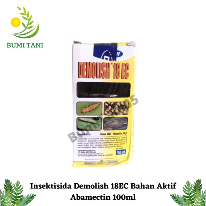 Jual Insektisida Demolish 18EC Bahan Aktif Abamectin Kemasan 100ml ...