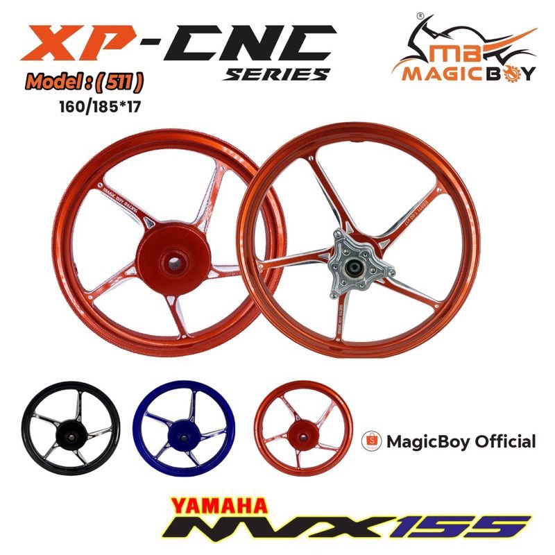 Jual MAGIC BOY SPORT RIM FG 511 SIZE 160/185*17 UNTUK MOTOR AEROX 155 | VELG MAGIC BOY FG 511 ...