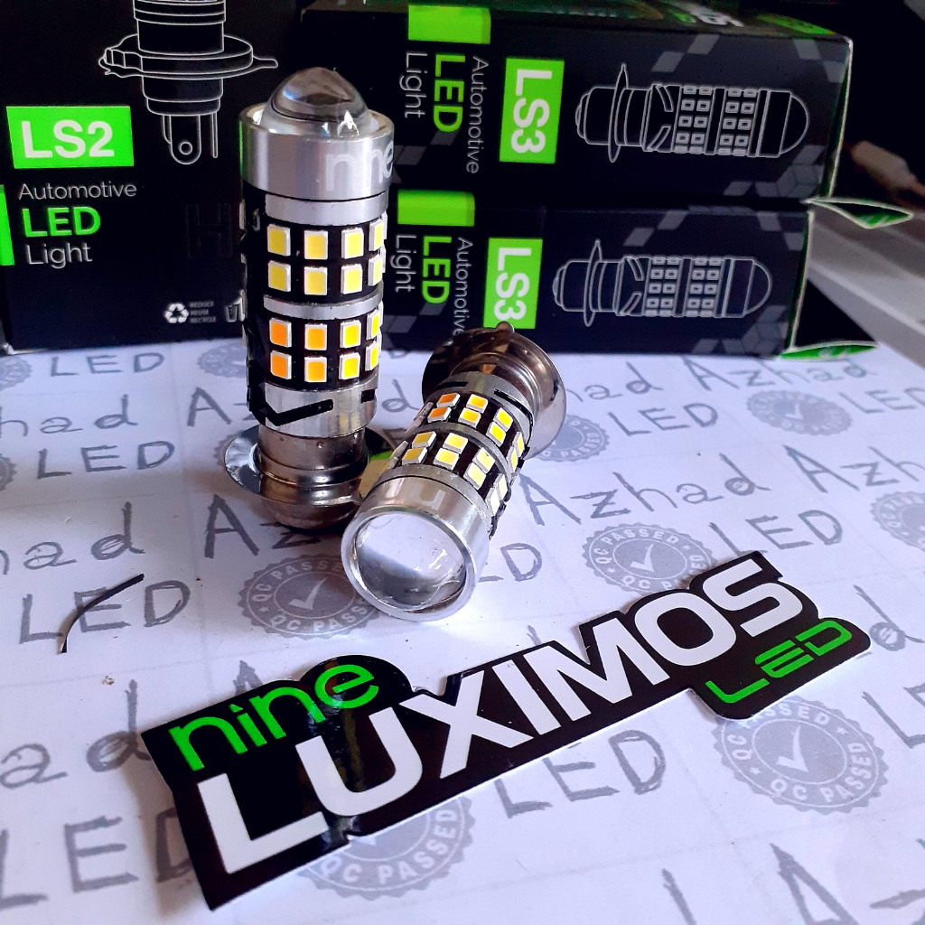 Jual Lampu LED H6 Laser LS3 9nine Luximos 13+13 Watt DC Motor Bebek Metik Mini Projie 2 Warna ...