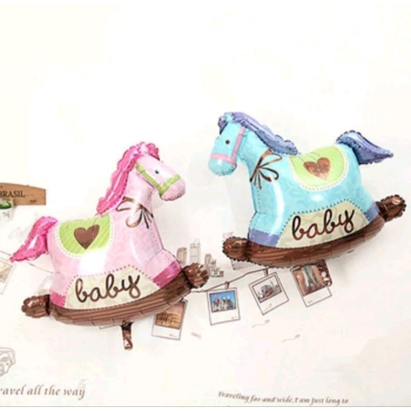 Jual balon foil baby mini kuda / baby shower / balon tema aqiqah akikah ...