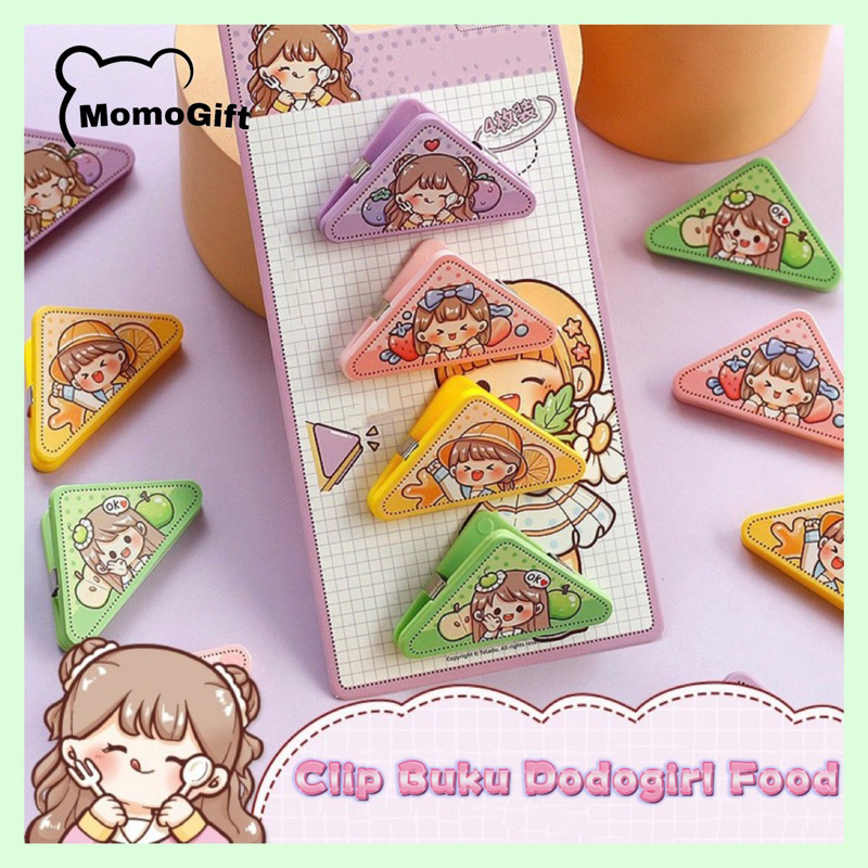 Jual Klip Kertas Buku Binder Segitiga Lucu Edisi Dodogirl Food TLD108 ...