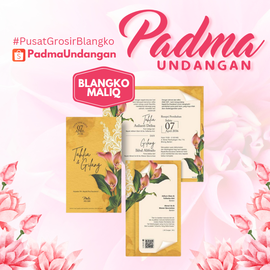Jual Blangko Undangan Maliq 95 | PadmaUndangan | Shopee Indonesia