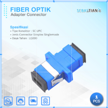 Jual [𝗛𝗶𝗴𝗵 𝗤𝘂𝗮𝗹𝗶𝘁𝘆] Ecer Adapter SC UPC Fiber Optic Connector Adaptor SC UPC Fiber Optik FO ...