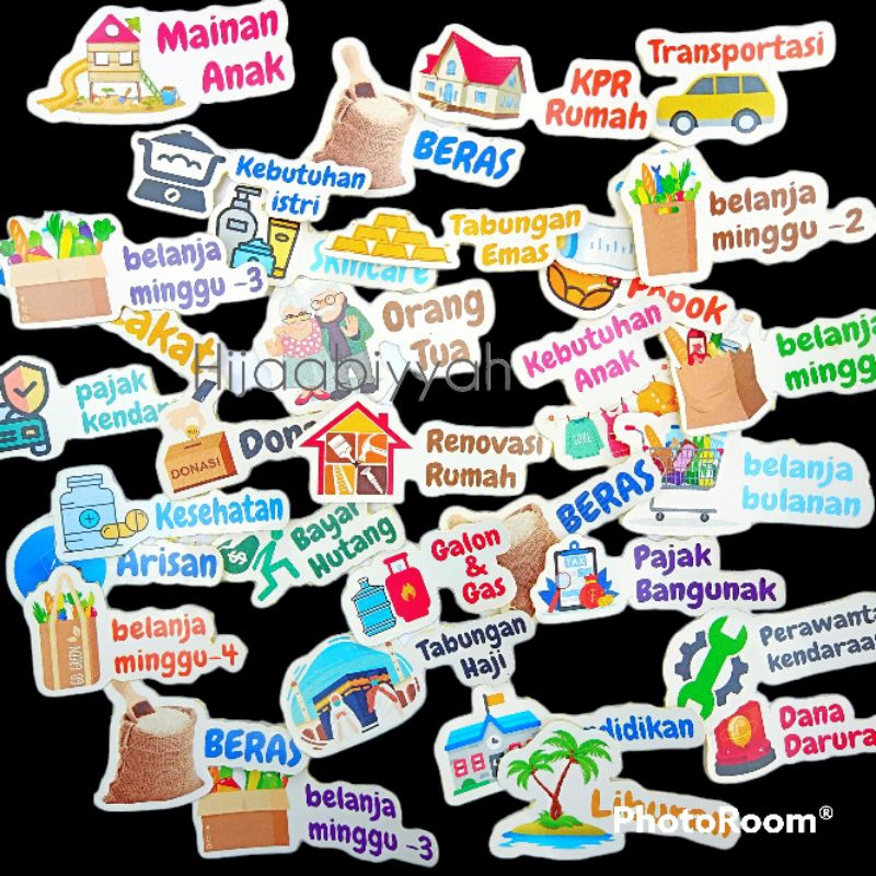 Jual 30 Pcs Stiker Budgetting Dompet Keuangan Bulanan Unik | Shopee ...