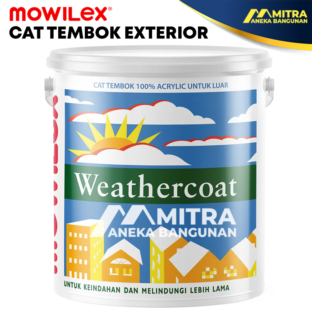 Jual Cat Tembok Exterior Mowilex Weathercoat 2 5 Liter Warna Lengkap