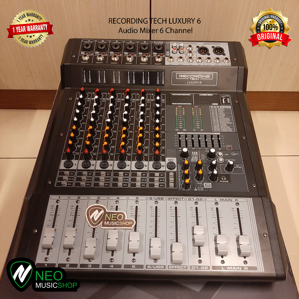 Jual RECORDING TECH LUXURY 6 / LUXURY6 / LUXURY-6 Audio Mixer 6 Channel ...