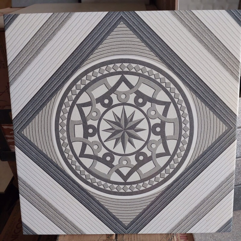 Jual keramik lantai 50x50 motif batik (mate-doff)/ keramik dekoratif ...