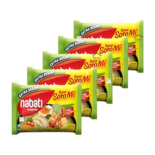 Jual Nabati Richeese Mi Instan Rasa Soto Mie Extra Chili Flakes 75gr ...