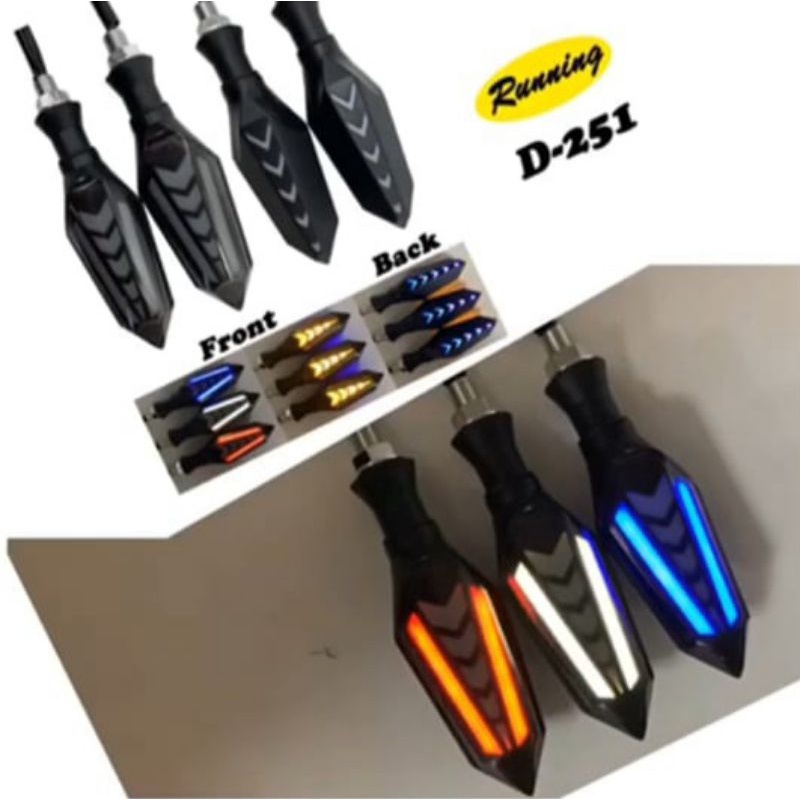 Jual Lampu Sein sen assy Running LED Panah 2 Sisi Sein Running Universal lancip led running ...