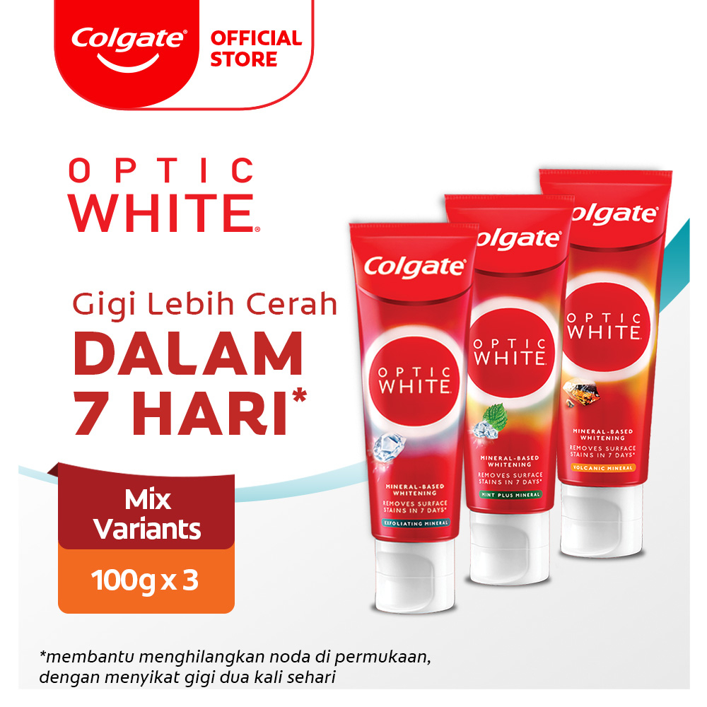 Jual Colgate Optic White Whitening Toothpaste 100g Mix - Pasta Gigi ...