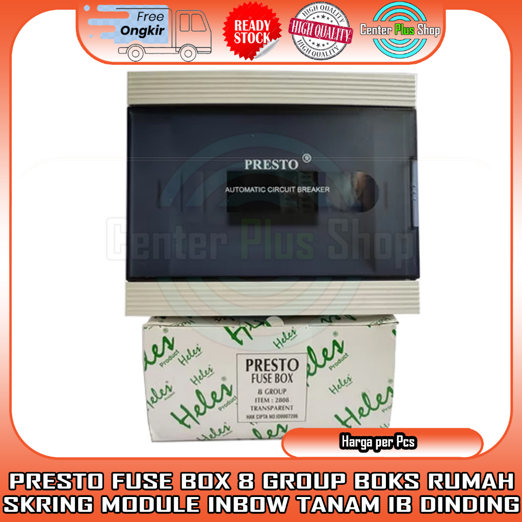 Jual PRESTO FUSE BOX 8 GROUP BOKS RUMAH SKRING MODULE INBOW TANAM IB KOTAK MCB DISTRIBUTION ...