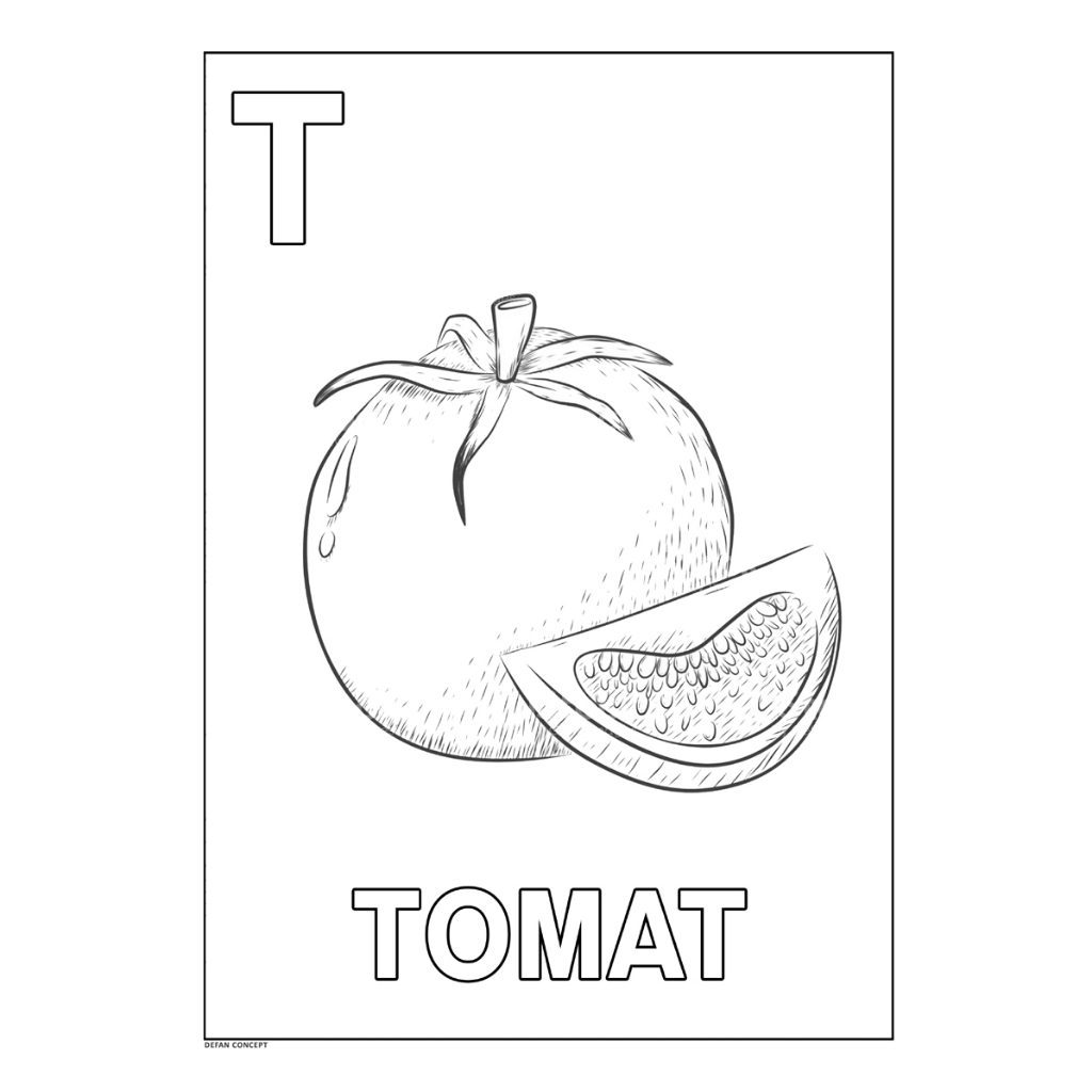 Jual Kertas Mewarnai A3 Best Produk Seller - Mewarnai Sketsa Buah ...