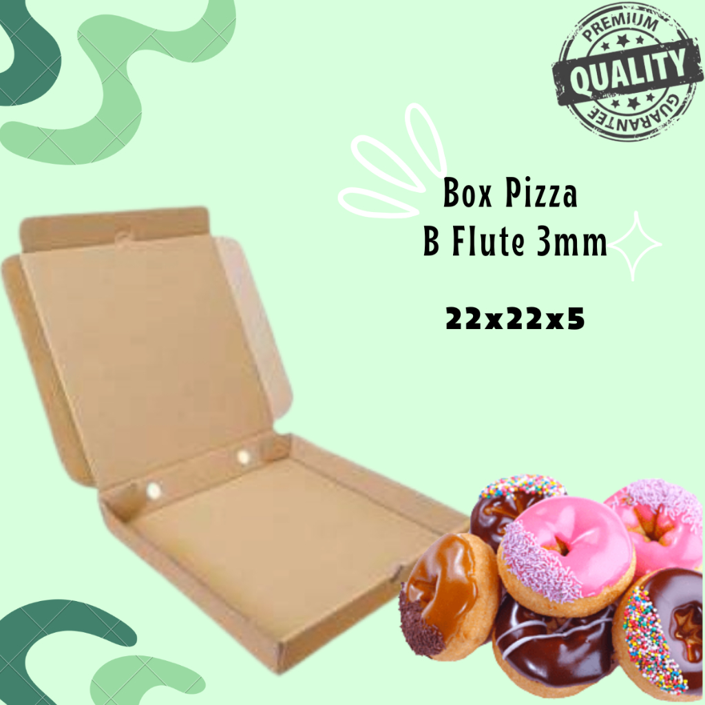 Jual Kardus/Dus/Box Pizza Jam Dinding - Donut Dukuran 22x22x5 cm ...