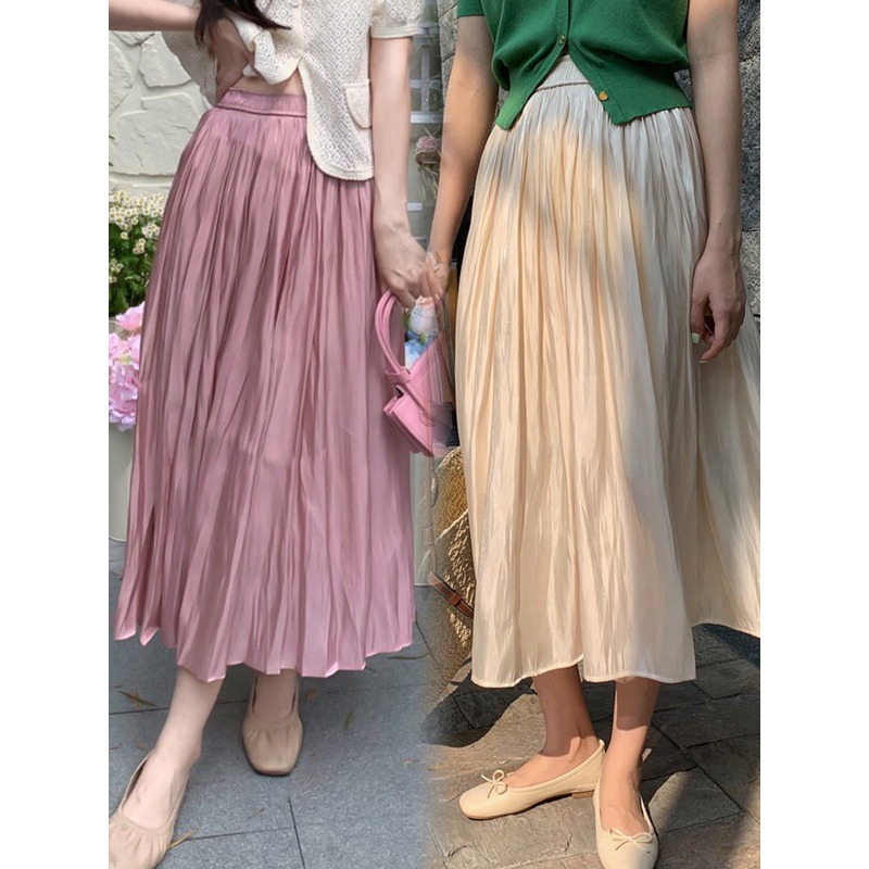 Jual 【90cm】Shimmer Rok Plisket Premium Rok Plisket Glossy rok plisket ...