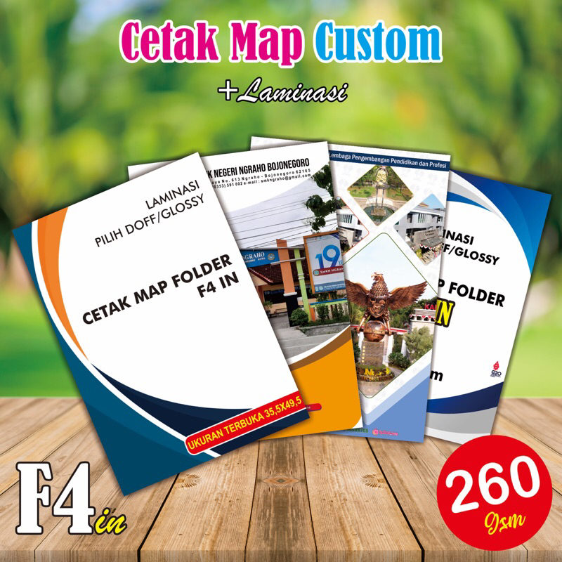 Jual Map Custom F4 in Plus Laminasi, Map Kantor, Map Folder | Shopee Indonesia