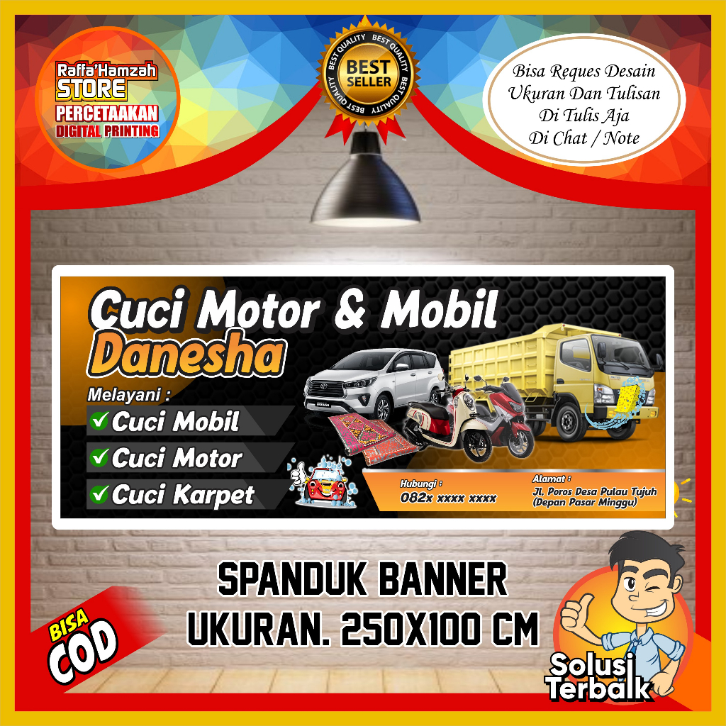 Jual Spanduk, Banner Cuci Steam Motor Spanduk Cuci Steam Motor / Mobil ...