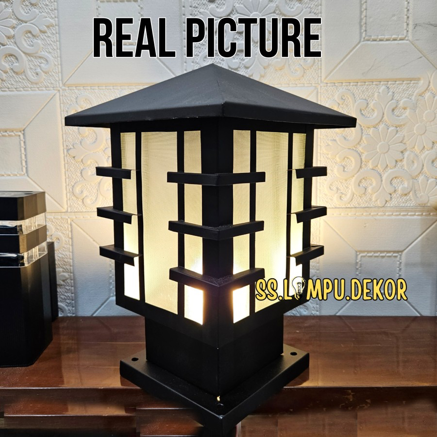 Jual LAMPU HIAS PILAR PAGAR OUTDOOR PREMIUM LEBIH TEBAL & TINGGI KOTAK ...