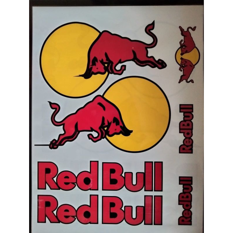 Jual stiker helm red bull kuning bagrond hitam, model print | Shopee ...