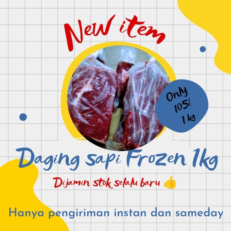 Jual DAGING RENDANG/SEMUR FROZEN MURAH DAN FRESH HALLAL 1KG | Shopee ...