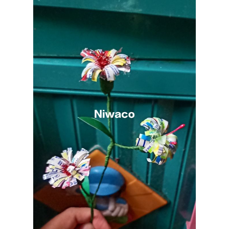 Jual Bunga Daur ulang bungkus kopi prakarya kerajinan | Shopee Indonesia