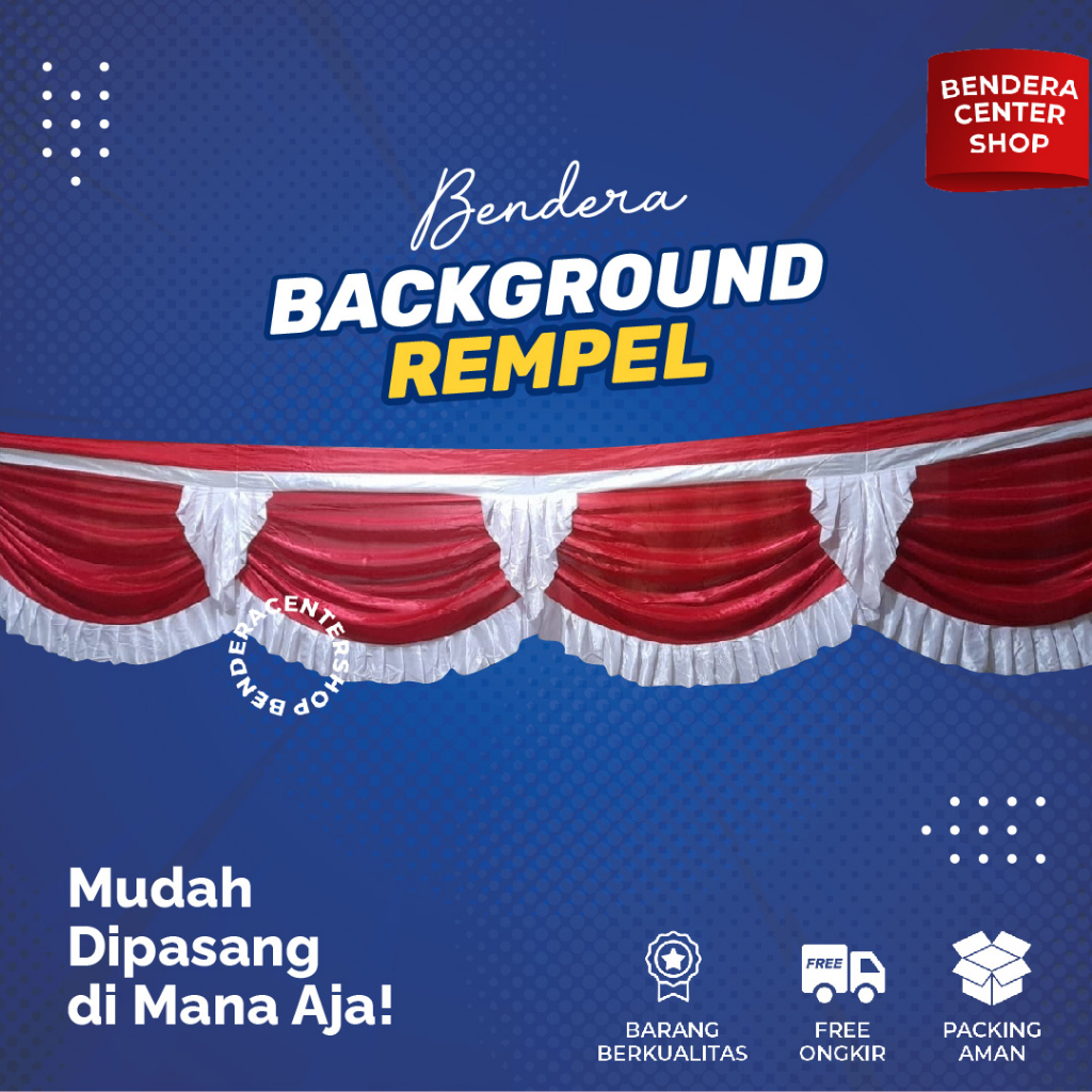 Jual Banner Flag Bendera Panggung Panjang Indonesia Merah Putih ...