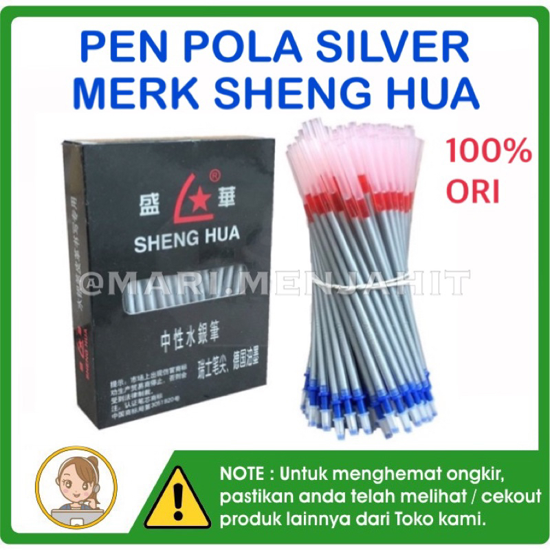 Jual 10pcs Sheng hua / Refill Pen Silver Bolpen Kulit Leather Pen Penanda Pola | Shopee Indonesia