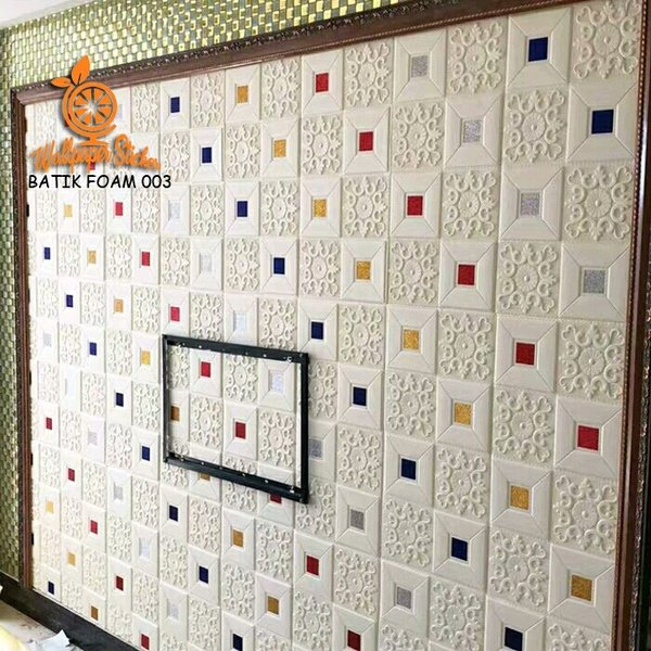 Jual Paket 10 Lembar Wallpaper Foam Batik ukuran 70cm x 70cm ready stok ...