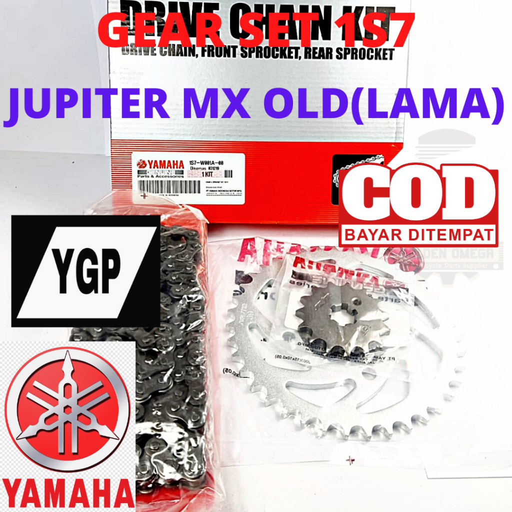 Jual GEAR SET JUPITER MX YAMAHA 1S7 GEAR RANTAI SET KUALITAS ORIGINAL ...