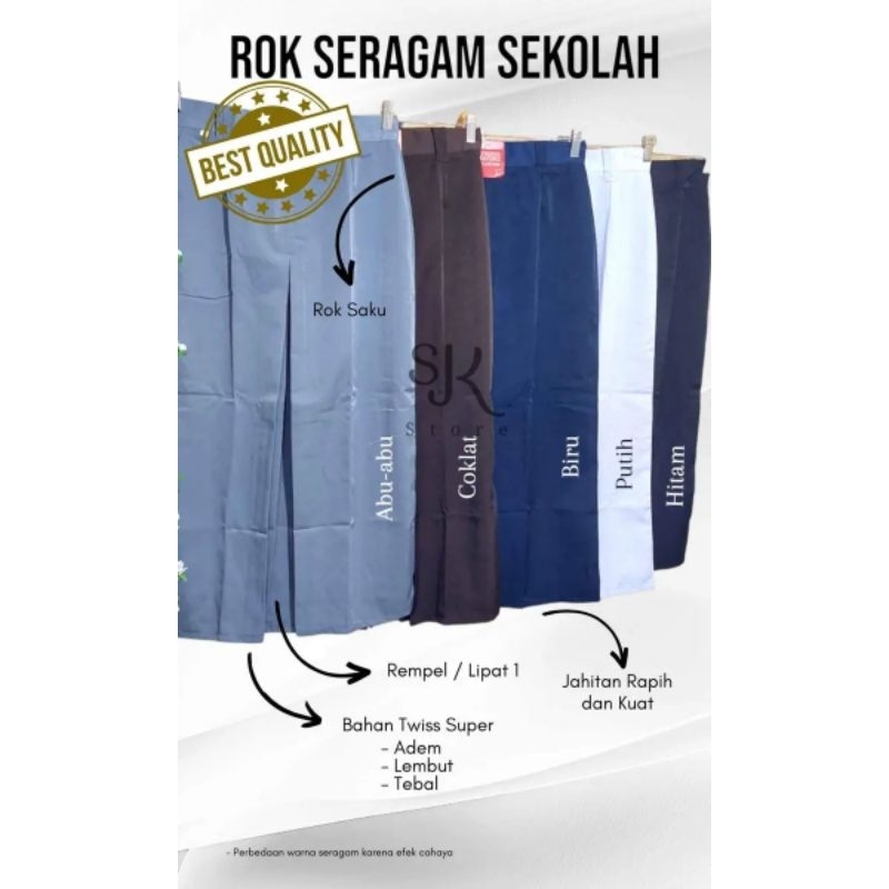 Jual ROK SPAN SMP SMA//ROK SPAN SEKOLAH//ROK SPAN SPAN DEPAN//ROK ...