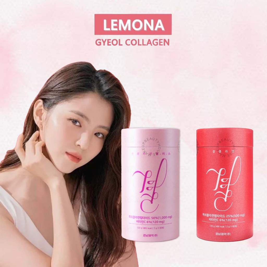 Jual LEMONA GYEOL Collagen + Vitamin C Red 500mg | Pink 1000mg (Plus) | Shopee Indonesia
