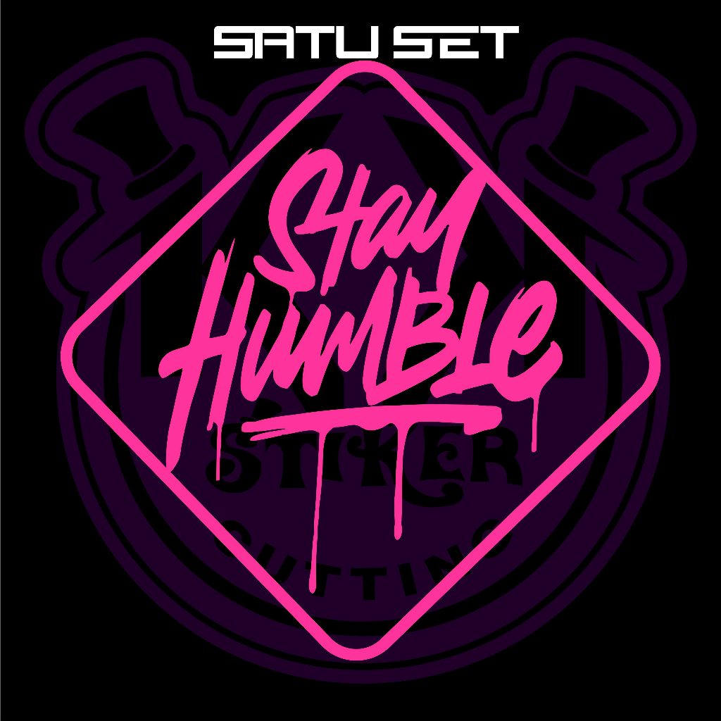Jual SC.194/STICKER CUTTING/STIKER STAY HUMBLE/STIKER LOGO/STIKER KATA ...
