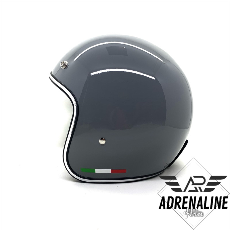 Jual Helm Retro Polos Italy List Chrome | Shopee Indonesia
